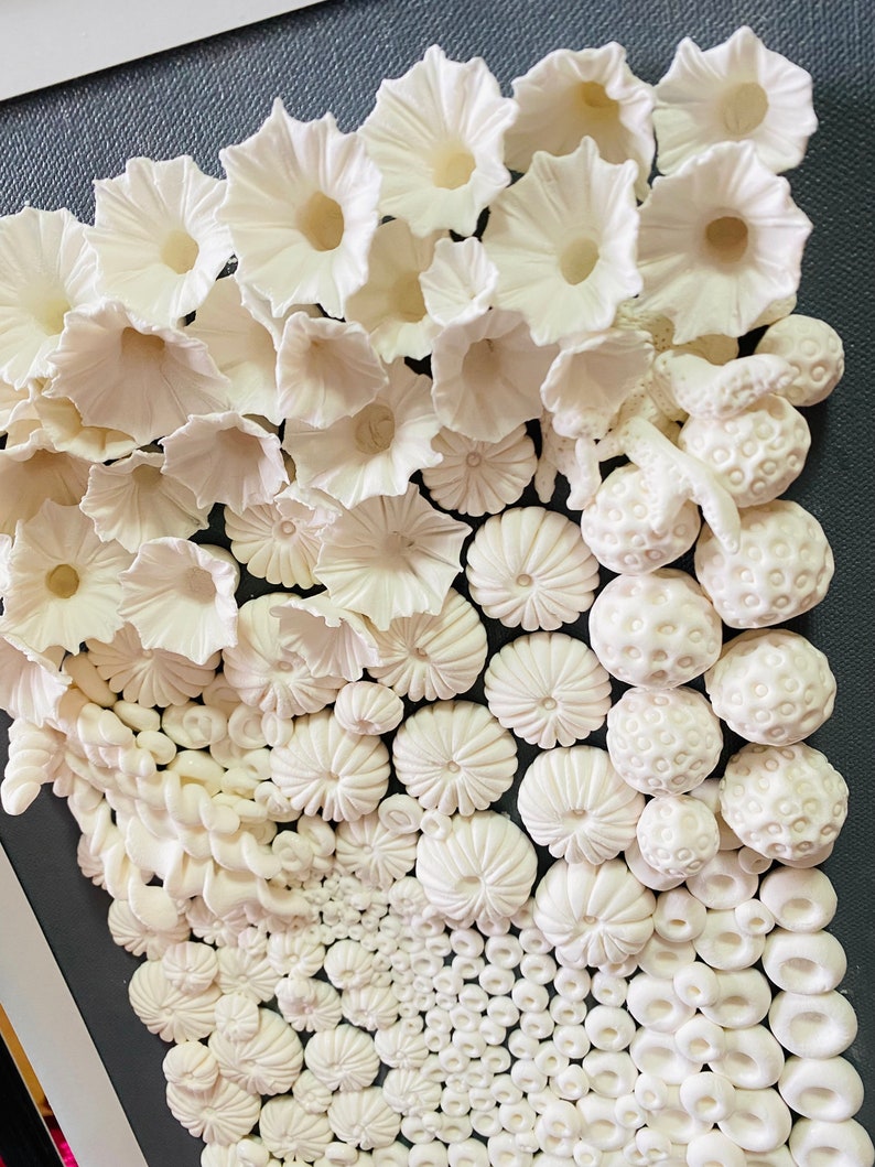 White Barnacle & Coral Clay Wall Tile Nautical Coastal Wall | Etsy