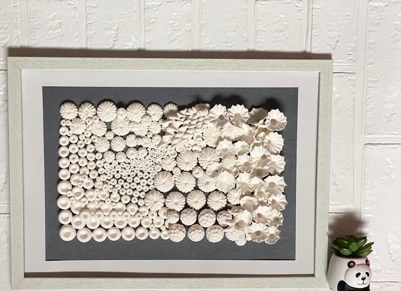 White Barnacle & Coral Clay Wall Tile Nautical Coastal Wall | Etsy