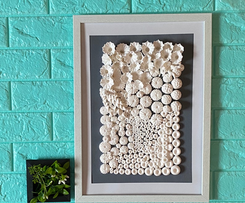 White Barnacle & Coral Clay Wall Tile Nautical Coastal Wall | Etsy