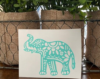Elephant Vinyl Decal | Etsy