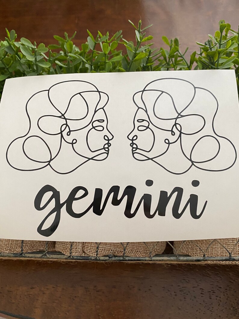 Gemini Zodiac Vinyl Decal | Etsy