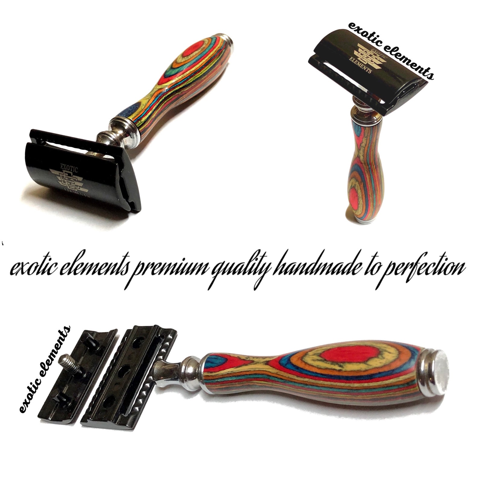 Men Shaving Safety Razor Adjustable Double Edge Wooden Handle - Etsy