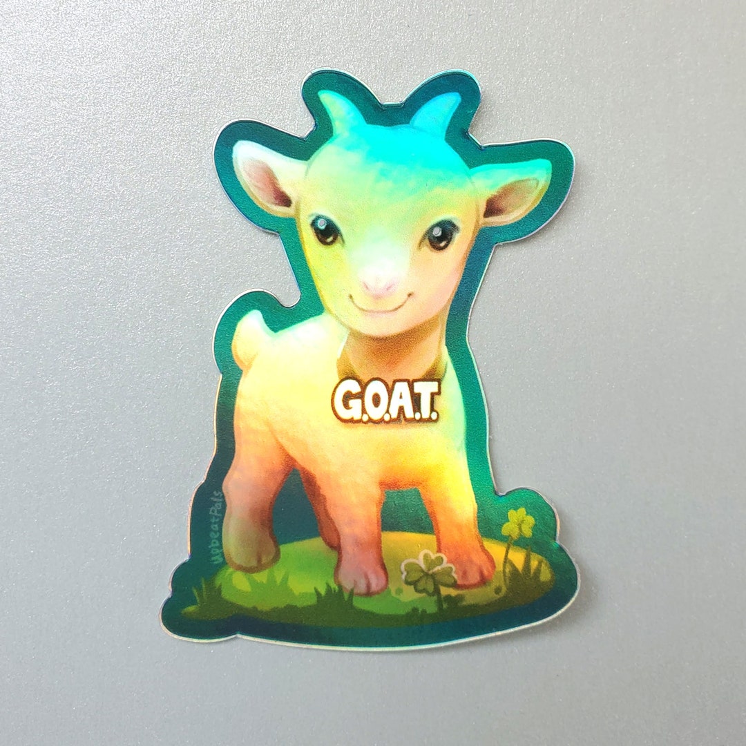 Baby Goat G.O.A.T. Holographic Sticker - Etsy