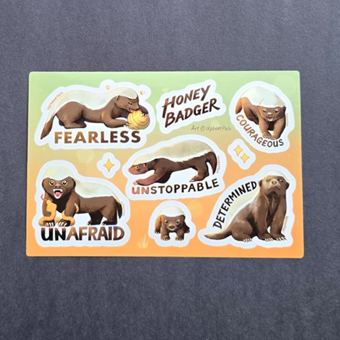 Honey Badger Sticker Sheet - Etsy