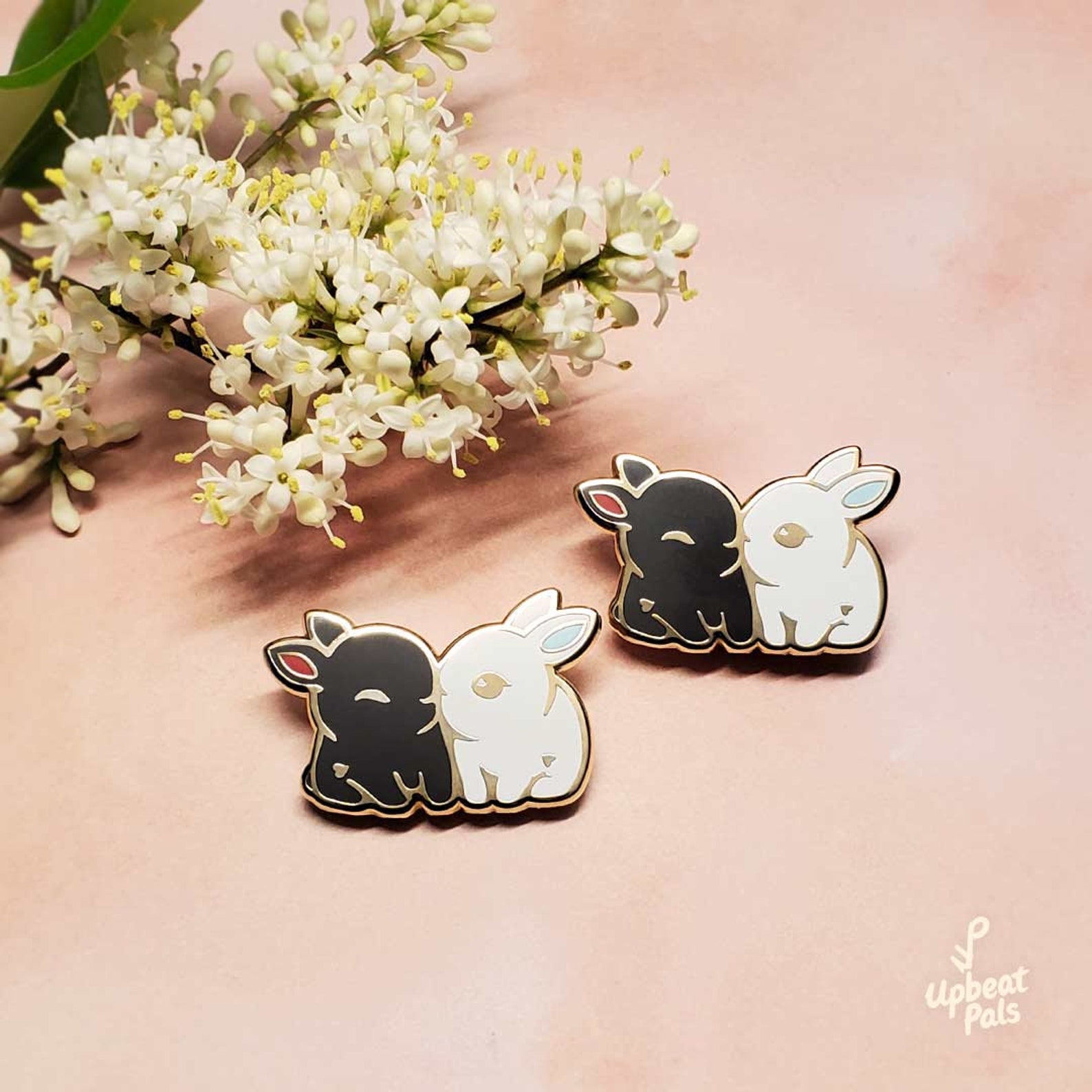 Bunny Rabbits Cute Pin | Etsy