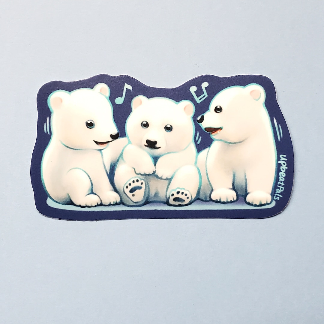 Polar Bears Sticker, Cute Babies - Etsy