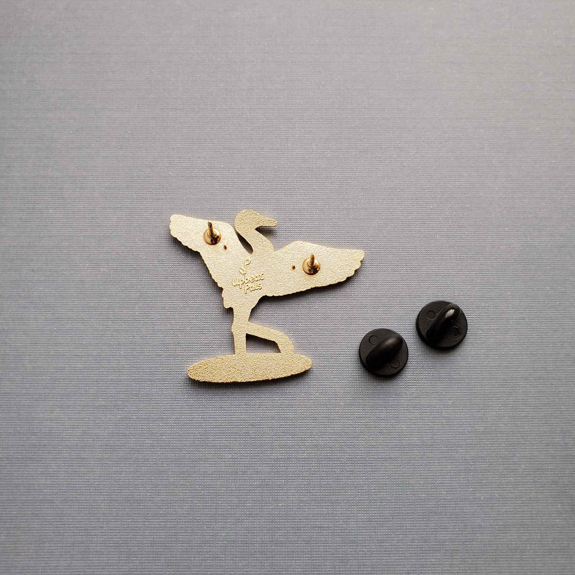 Crane Enamel Pin - Etsy