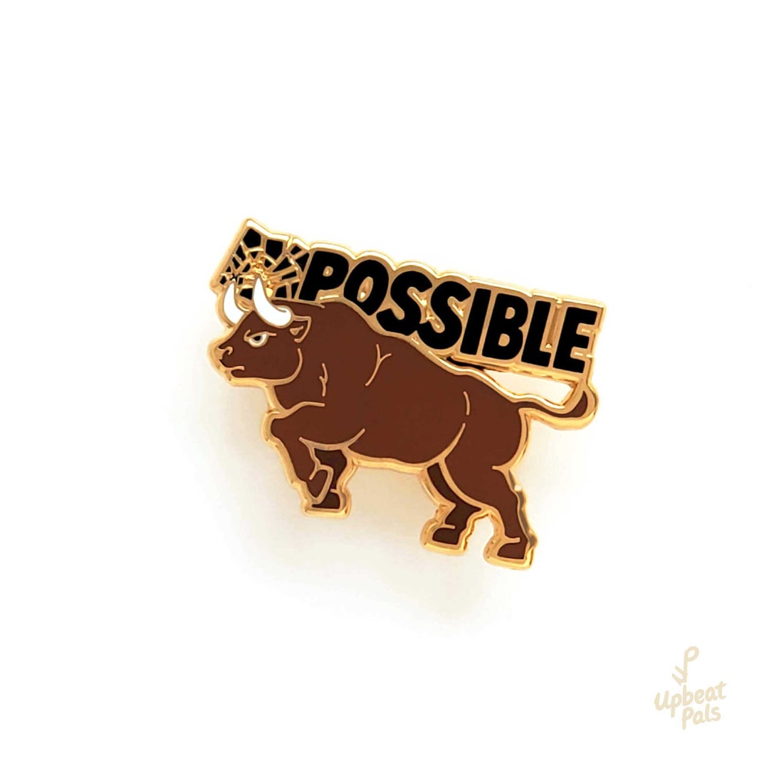 Bull Lapel Pin - Etsy