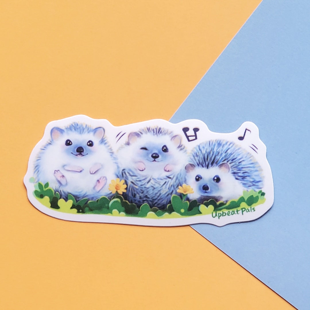 Cute Blue Hedgehogs Sticker - Etsy
