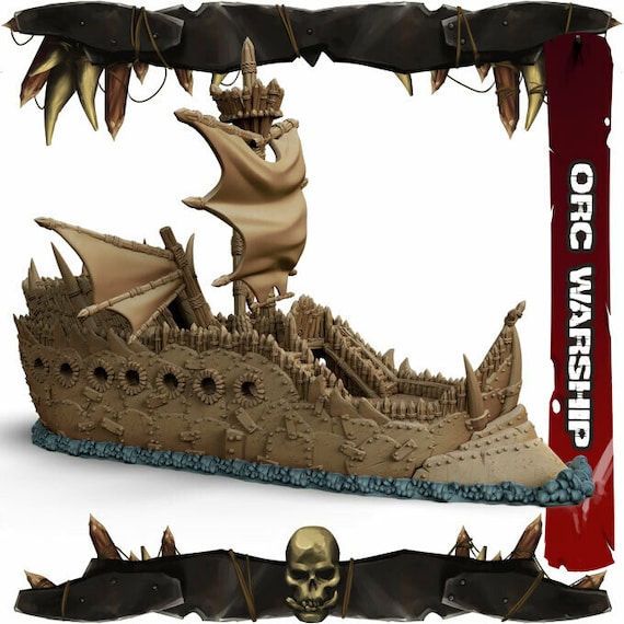 Orc War Ship / Orc Warship / Orc Tusklands / Rocketpiggames | Etsy