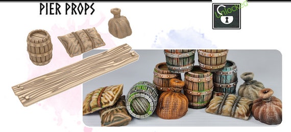 Viking Pier Props Set / Viking Village / Viking Saga / Iain - Etsy