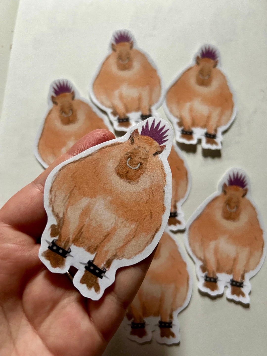 Emo Capybara Sticker - Etsy