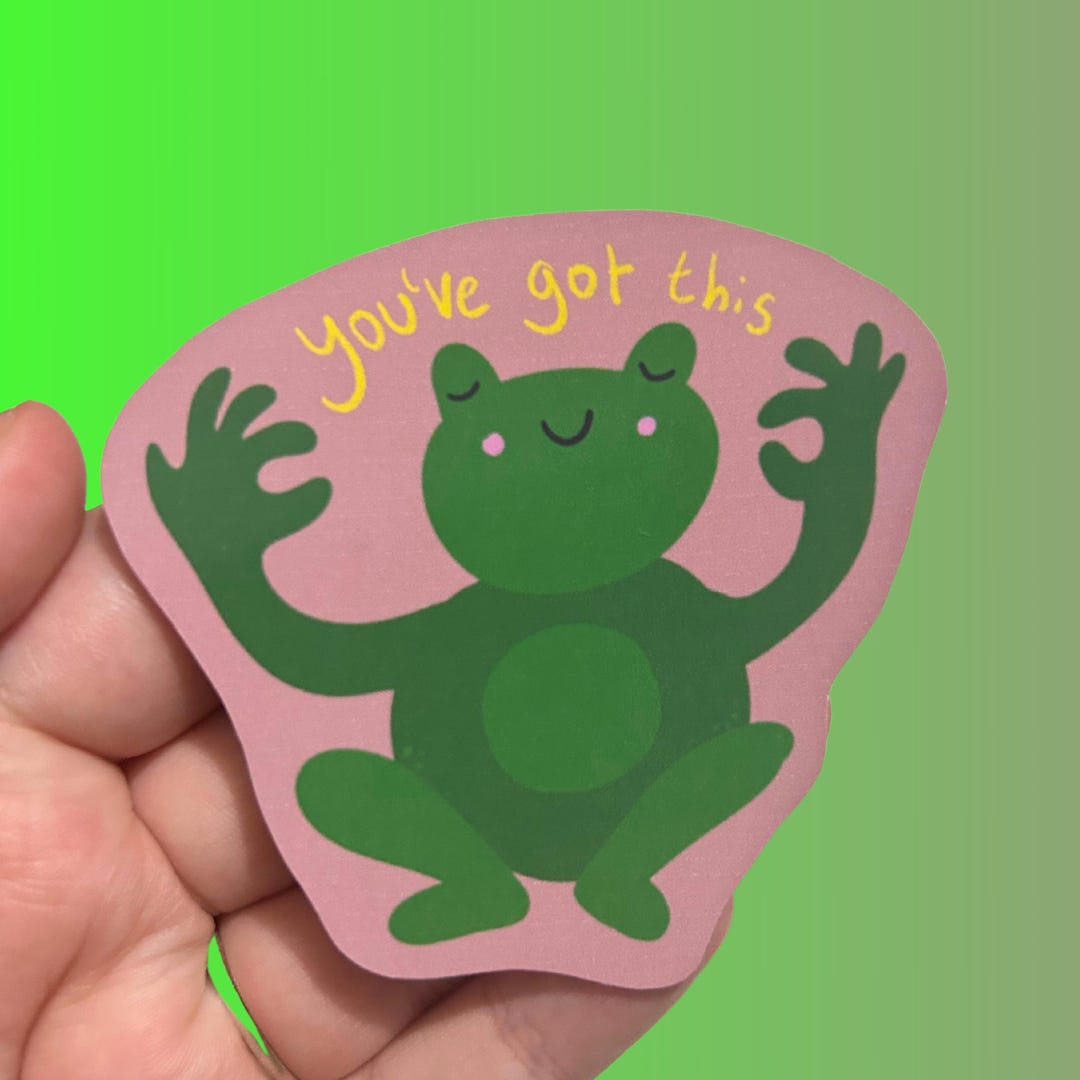 Positivity Frog Sticker, You’ve Got This , Frog Sticker, Christmas ...