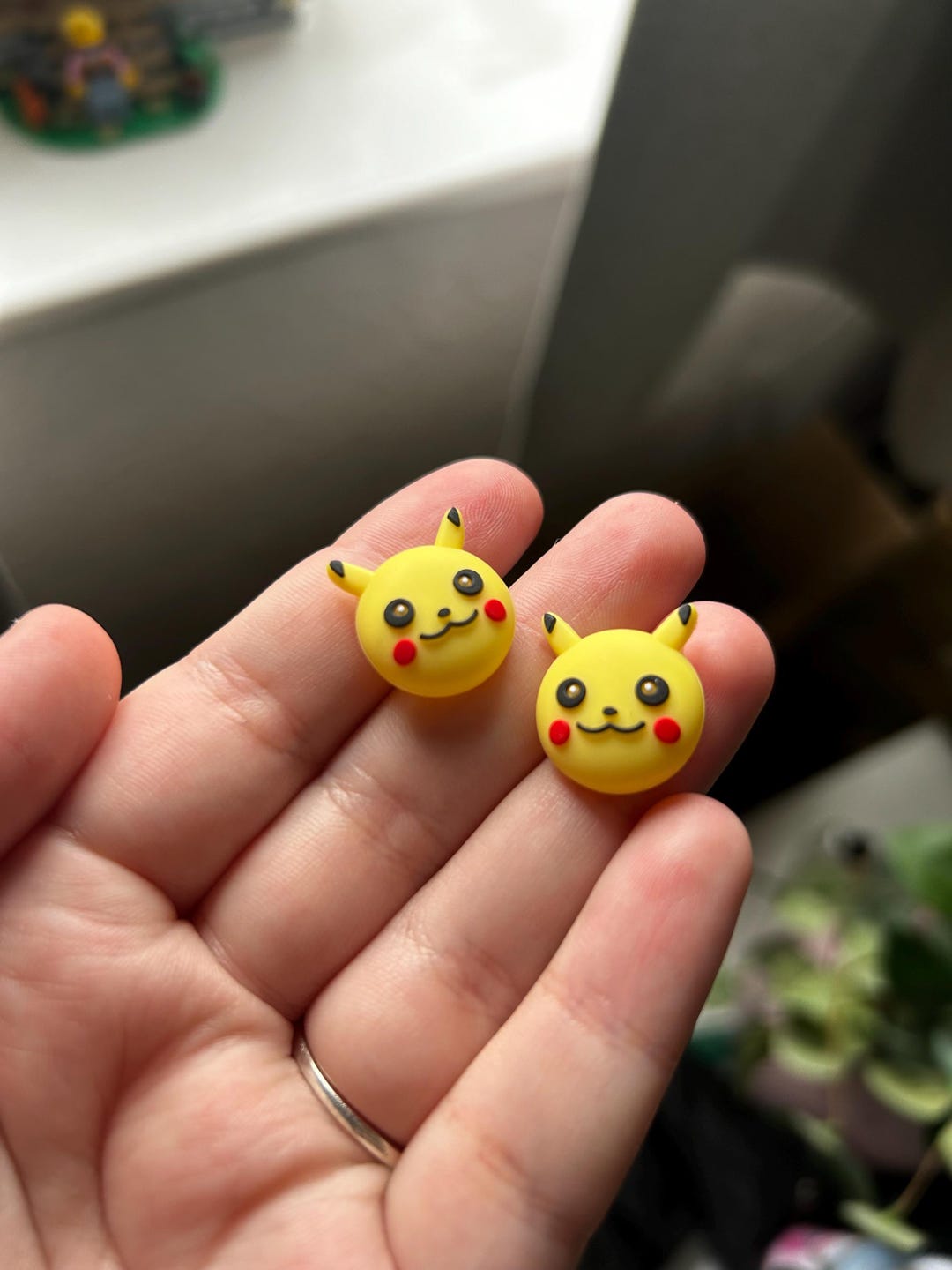 Cute Pokemon Inspired Thumb Grips , Pikachu Style Joystick, Cute Gaming ...
