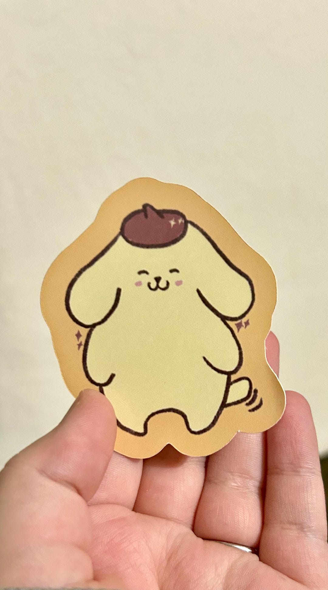 Yellow Purin Puppy, Kawaii Stickers , Cute Stickers , Journal Sticker ...