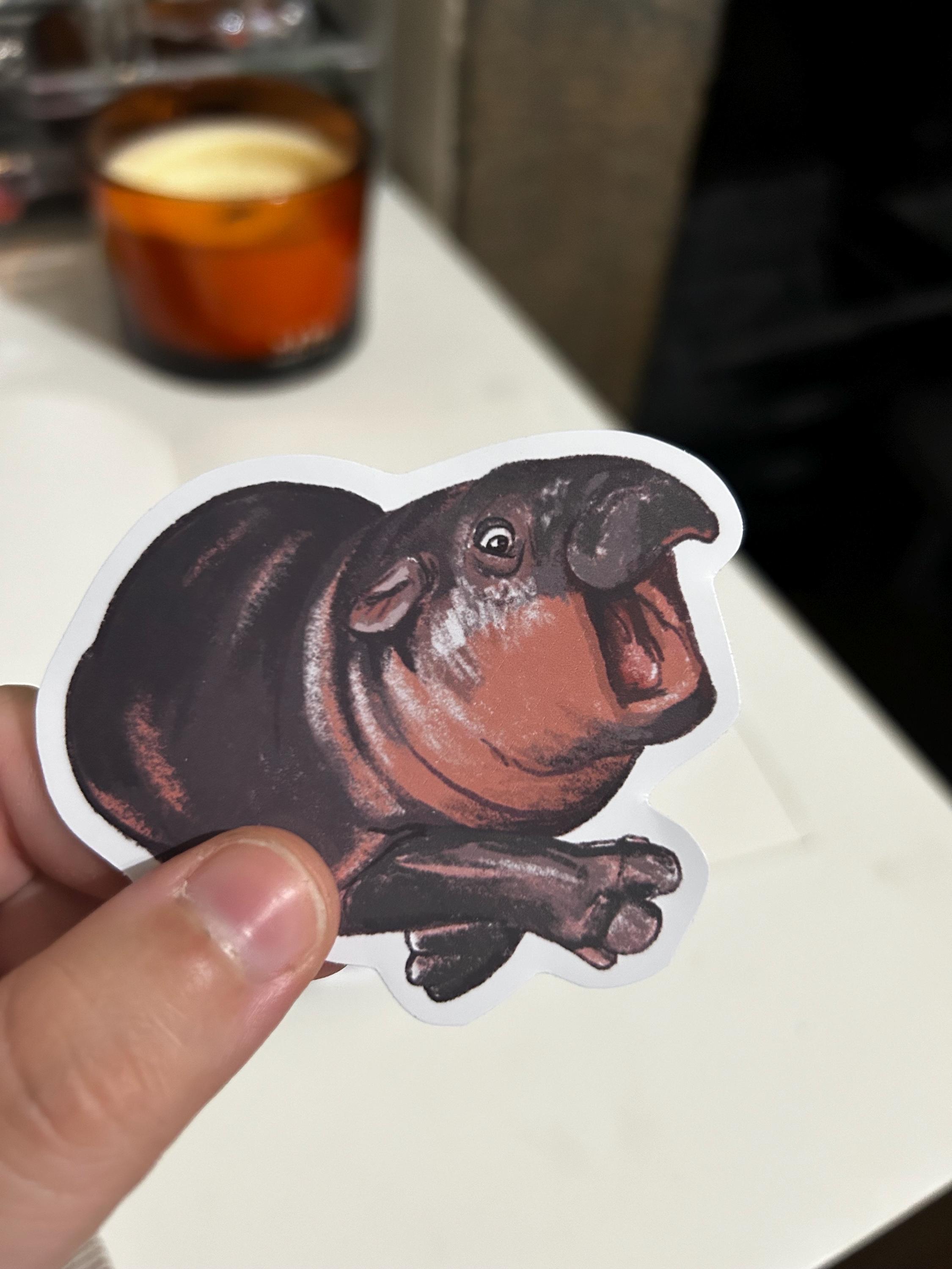 Moo Deng Cute Sticker , Moo Deng Hippo , Baby Hippo , Moo Deng Gifts - Etsy