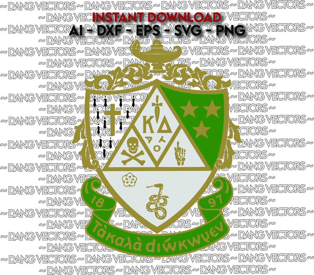 Vector File - Colored Kappa Delta Crest - Arms Coat Shield - Print ...