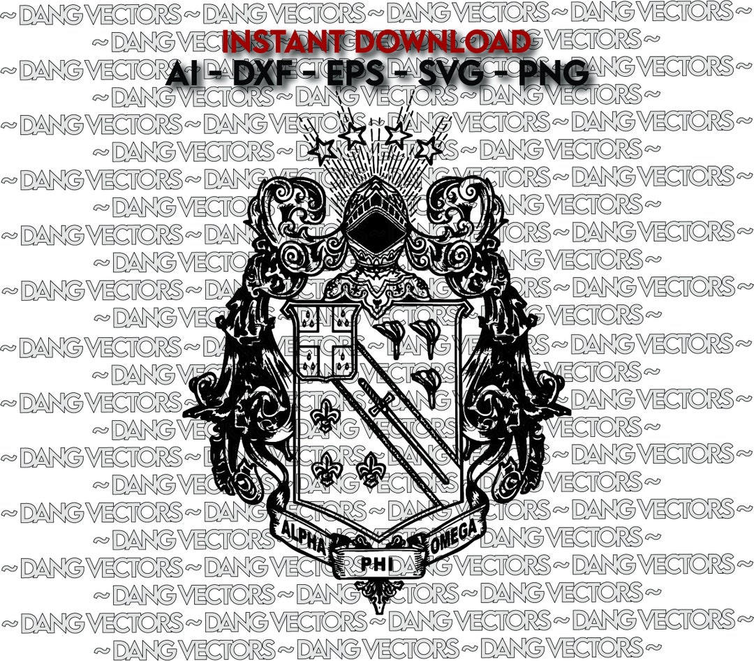 Vector File - Alpha Phi Omega Crest - Arms Coat Shield Print Download ...