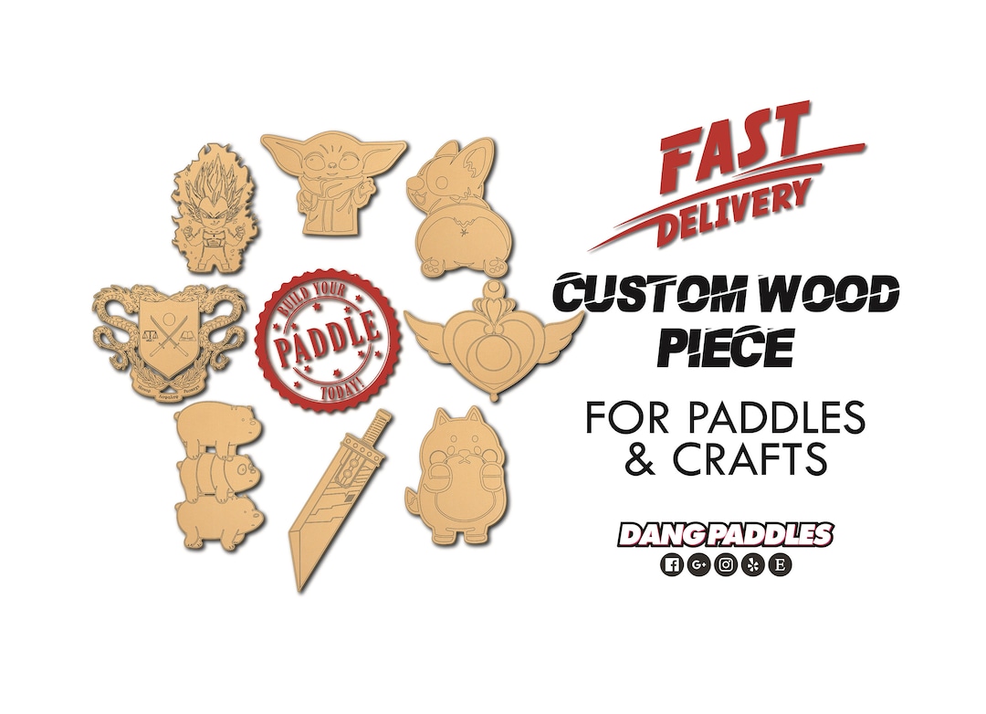 Custom Lasered Wood Image - Graphic Logo Crest Badge Character - Wooden ...