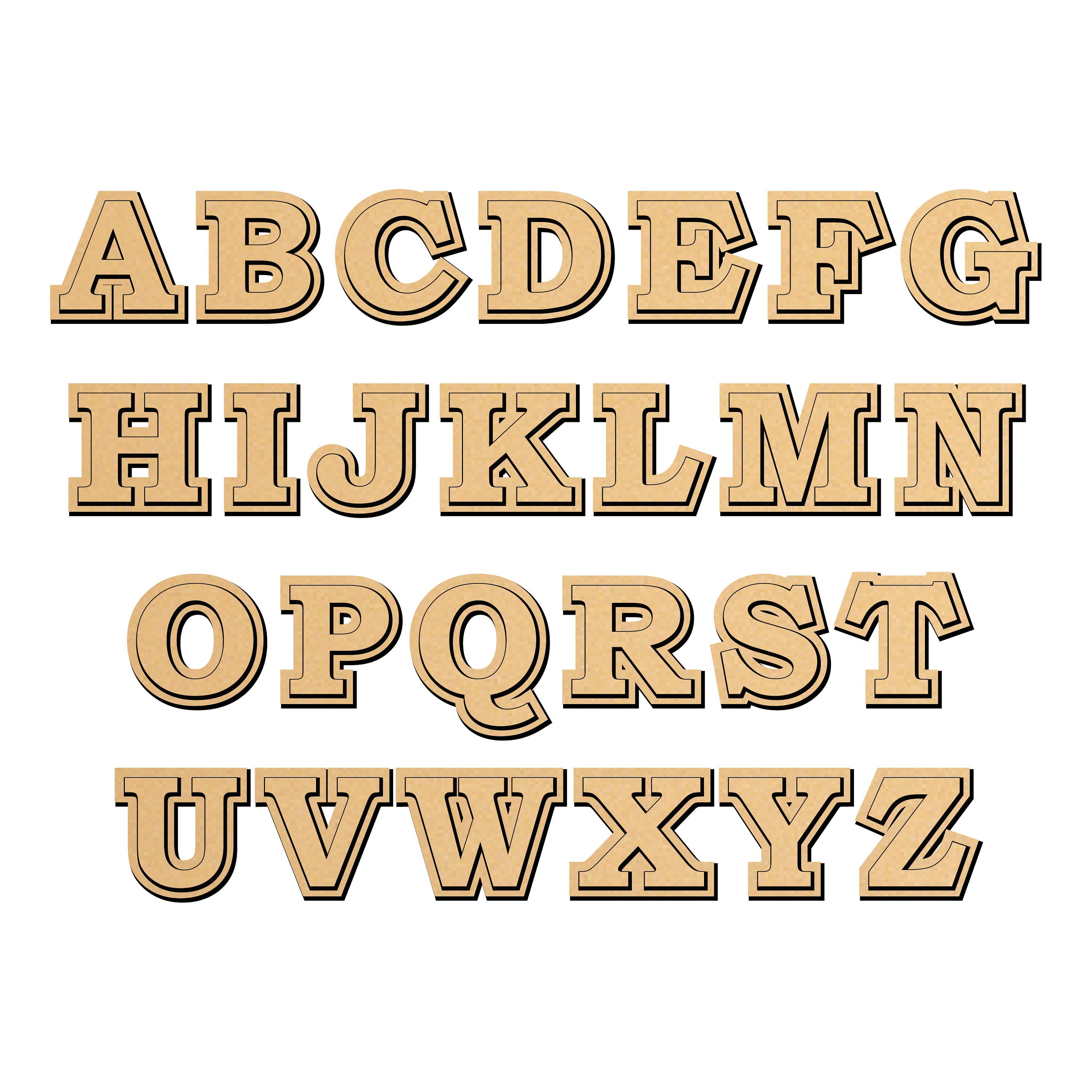 Double Stack Wooden English Alphabet Capitalized Letter Dang - Etsy