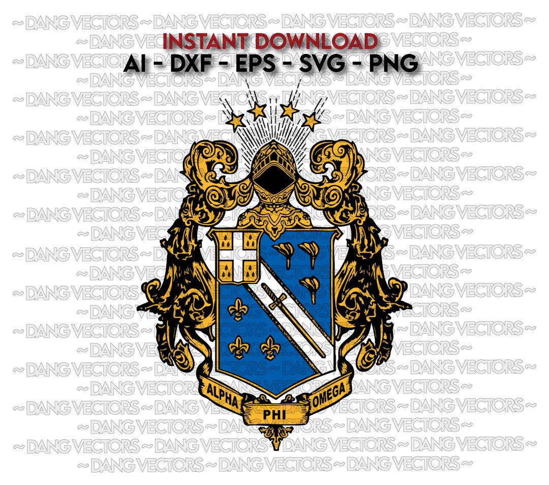 Vector File - Alpha Phi Omega Colored Crest - Arms Coat Shield Print ...