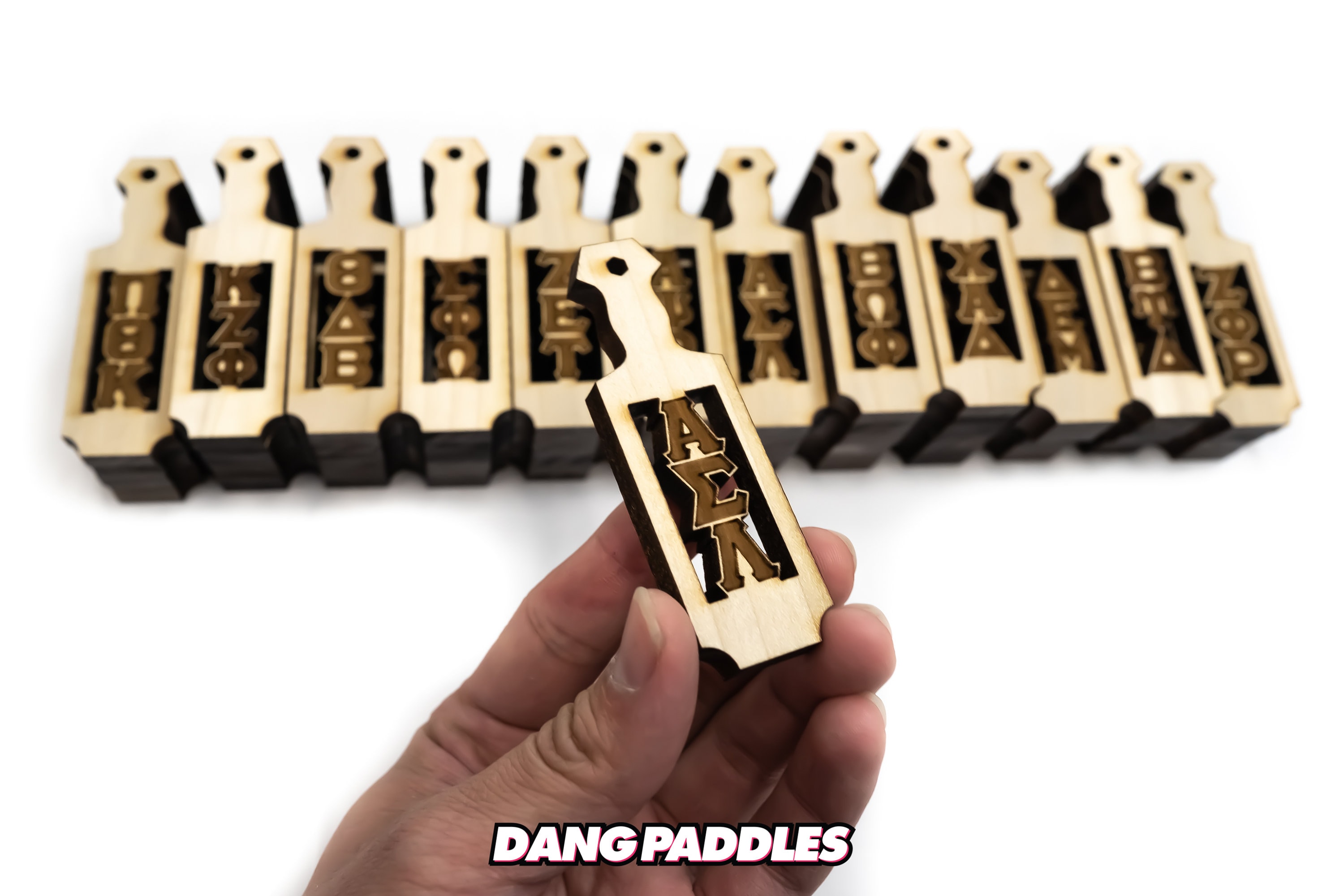 Personalized Dang Paddles Mini Key Chain for Greek Fraternity | Etsy