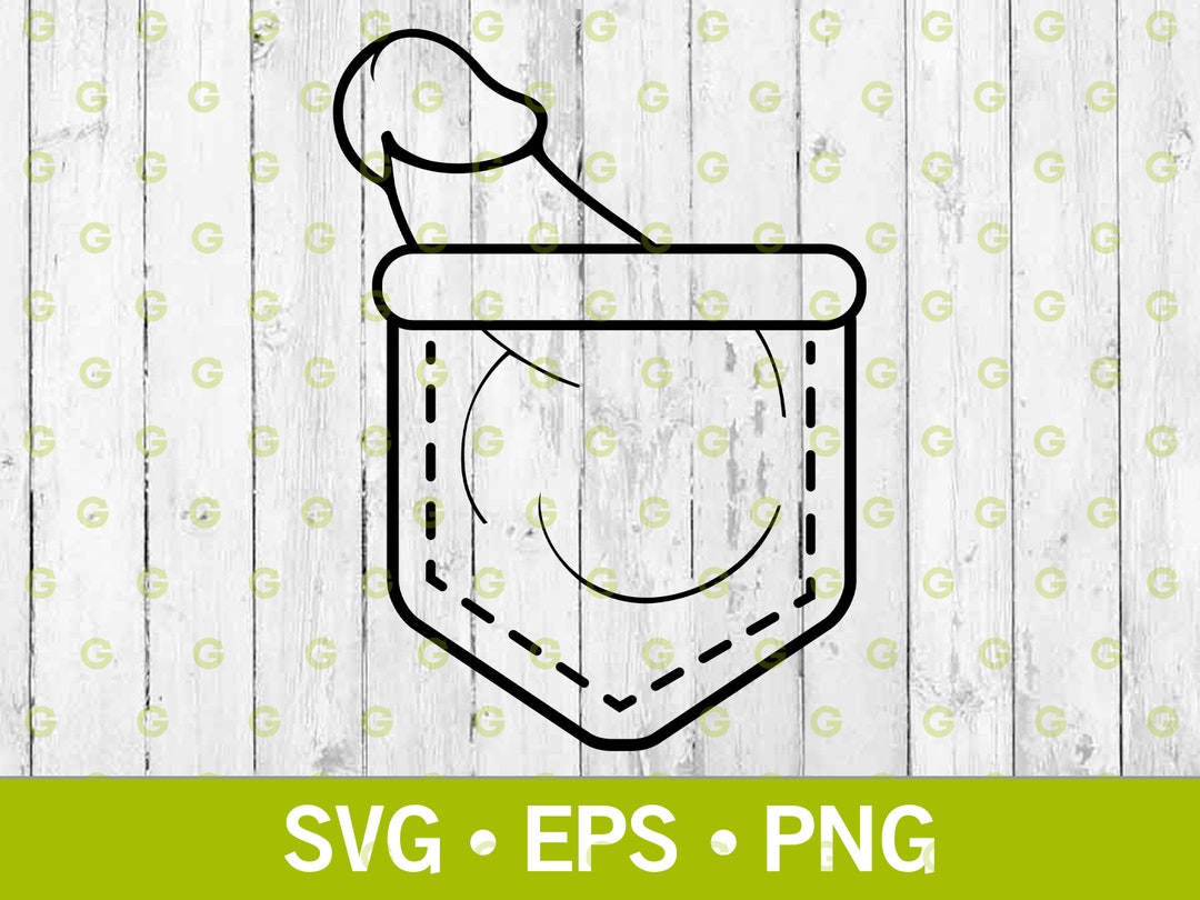 Big Cock in Shirt Pocket Vector Cut File for Cricut, Silhouette, Funny ...