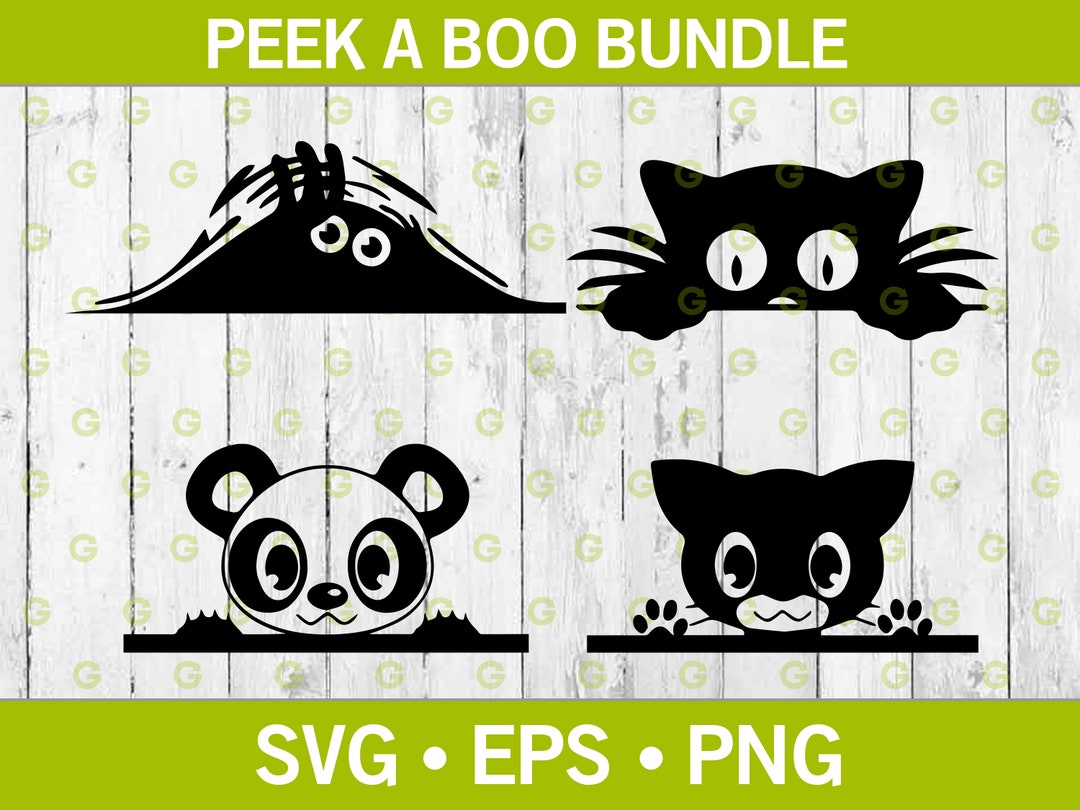 Peek A Boo SVG, SVG Bundle, Anime Svg, Animal Svg, Cricut Svg, Cat Svg ...