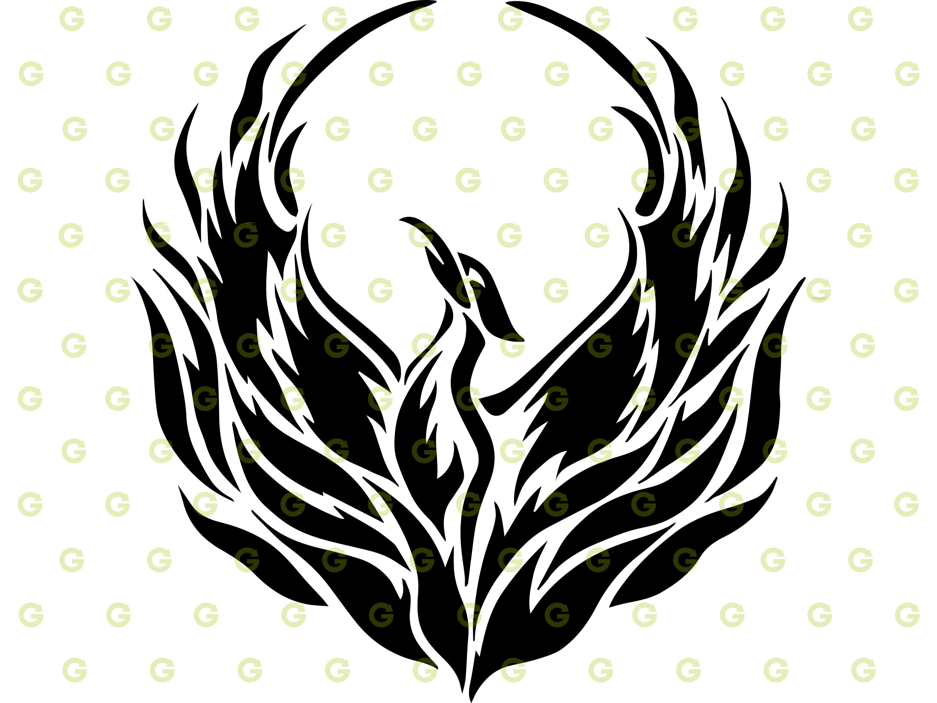 Tribal Phoenix Bird SVG, Tribal Animal SVG, Tribal Bird Svg, Wild ...