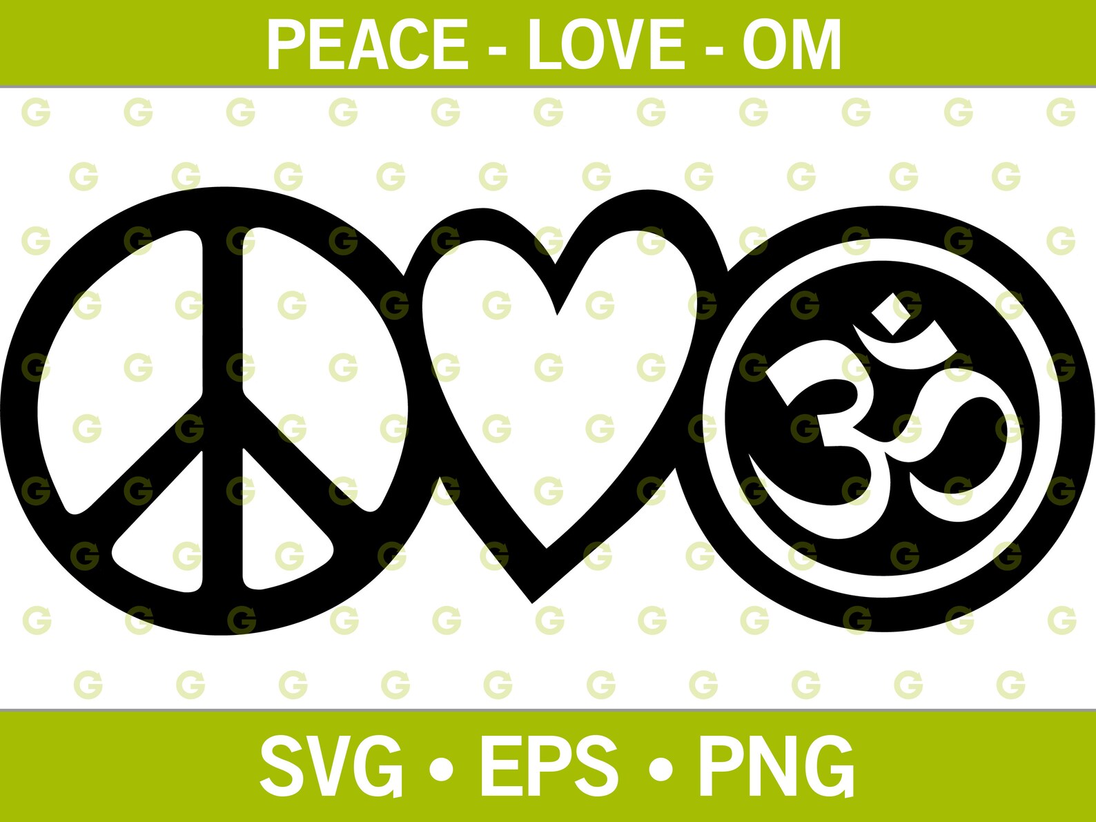 Paz Svg Amor Svg Om Símbolo Svg Espiritual Svg Meditación - Etsy México