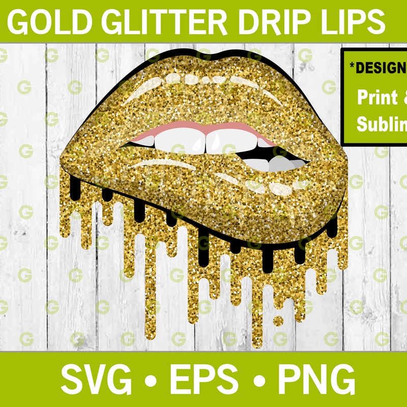 Drip Lips Svg - Etsy
