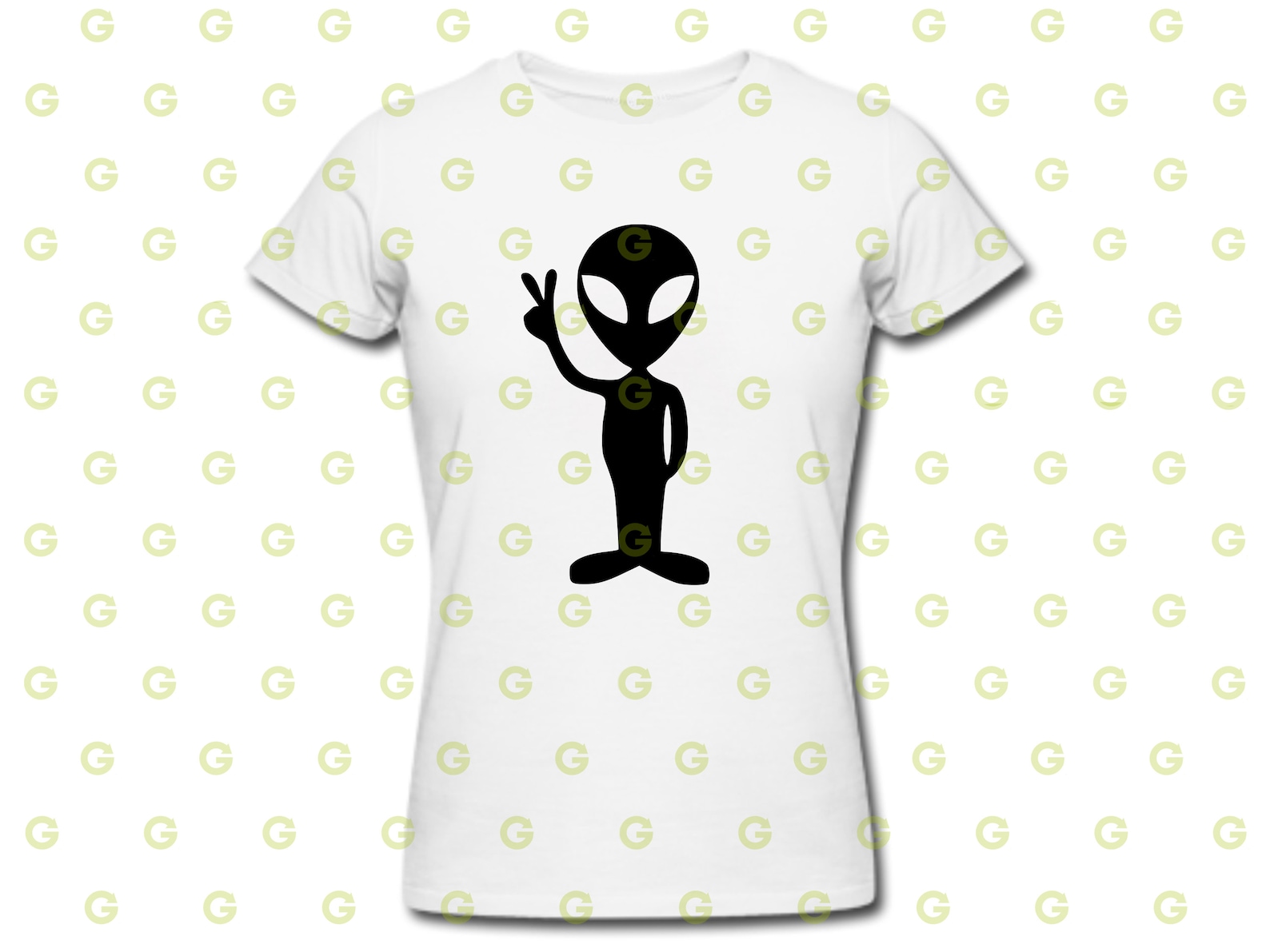 Alien With Peace Sign SVG Space Alien Svg UFO Alien Svg - Etsy