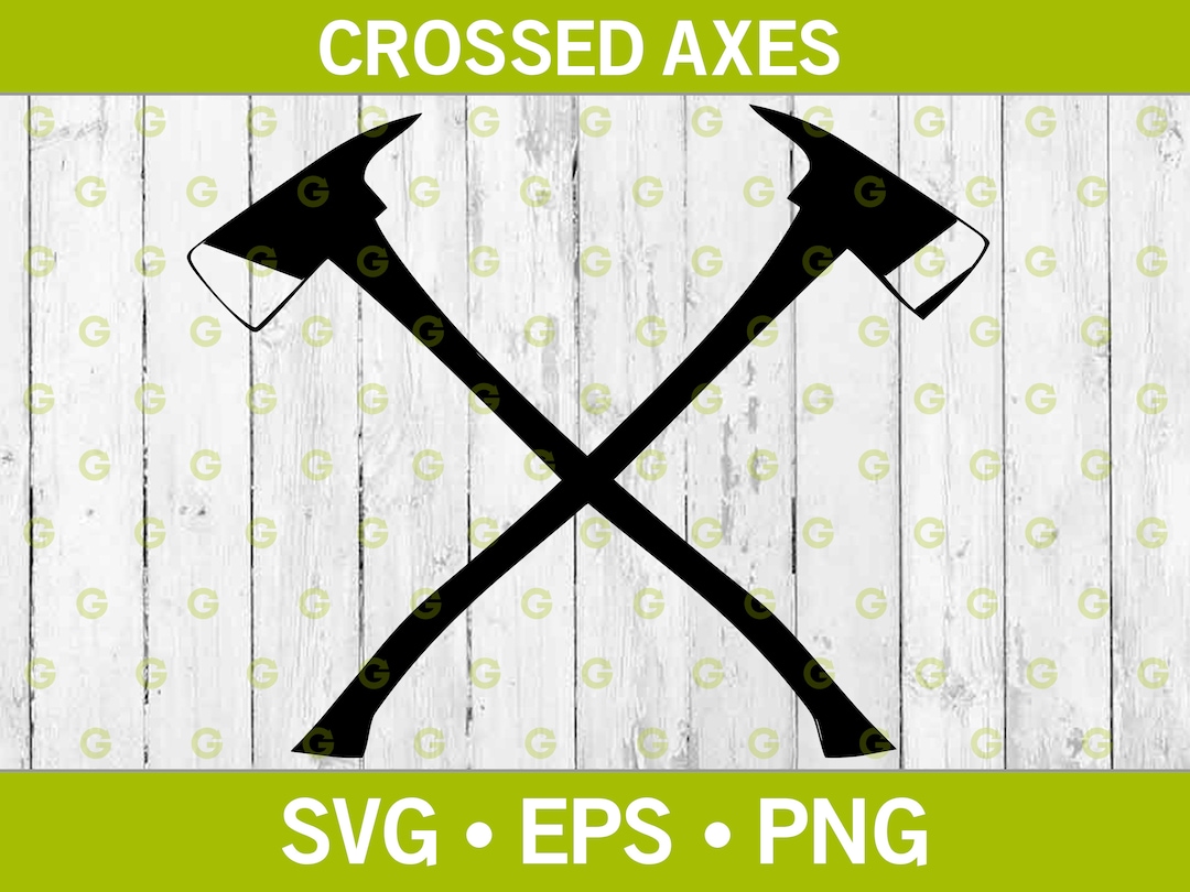 Crossed Fire Axes Svg, Firefighter SVG, Emergency Axes SVG, Double ...