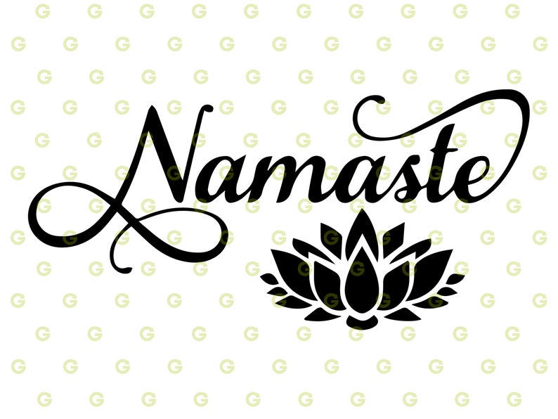 Namaste SVG, Lotus Flower SVG, Heart SVG, Love Svg, Yoga Svg, Wall Art ...