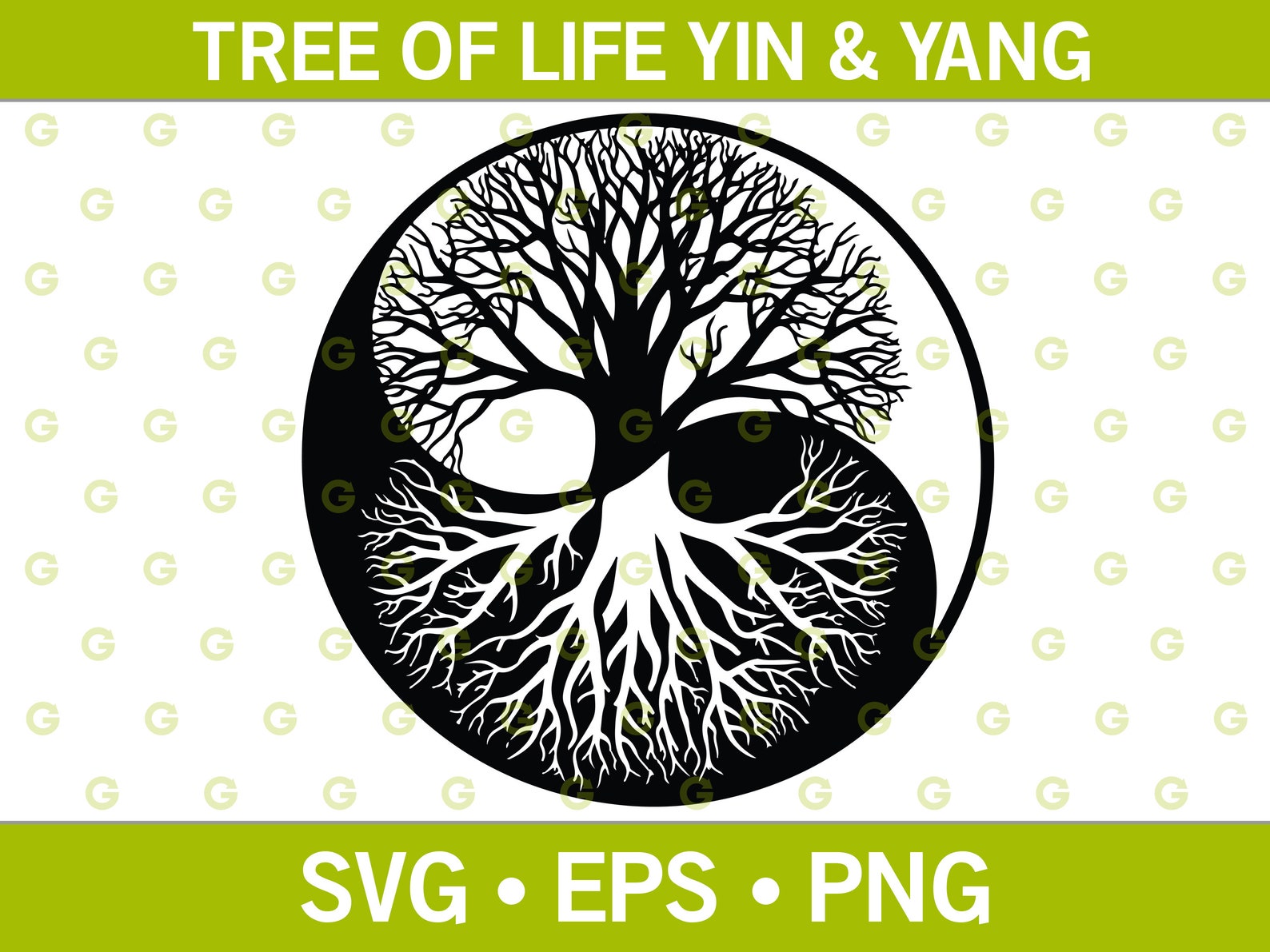 Tree of Life SVG Yin and Yang SVG Spiritual SVG Tree Svg | Etsy