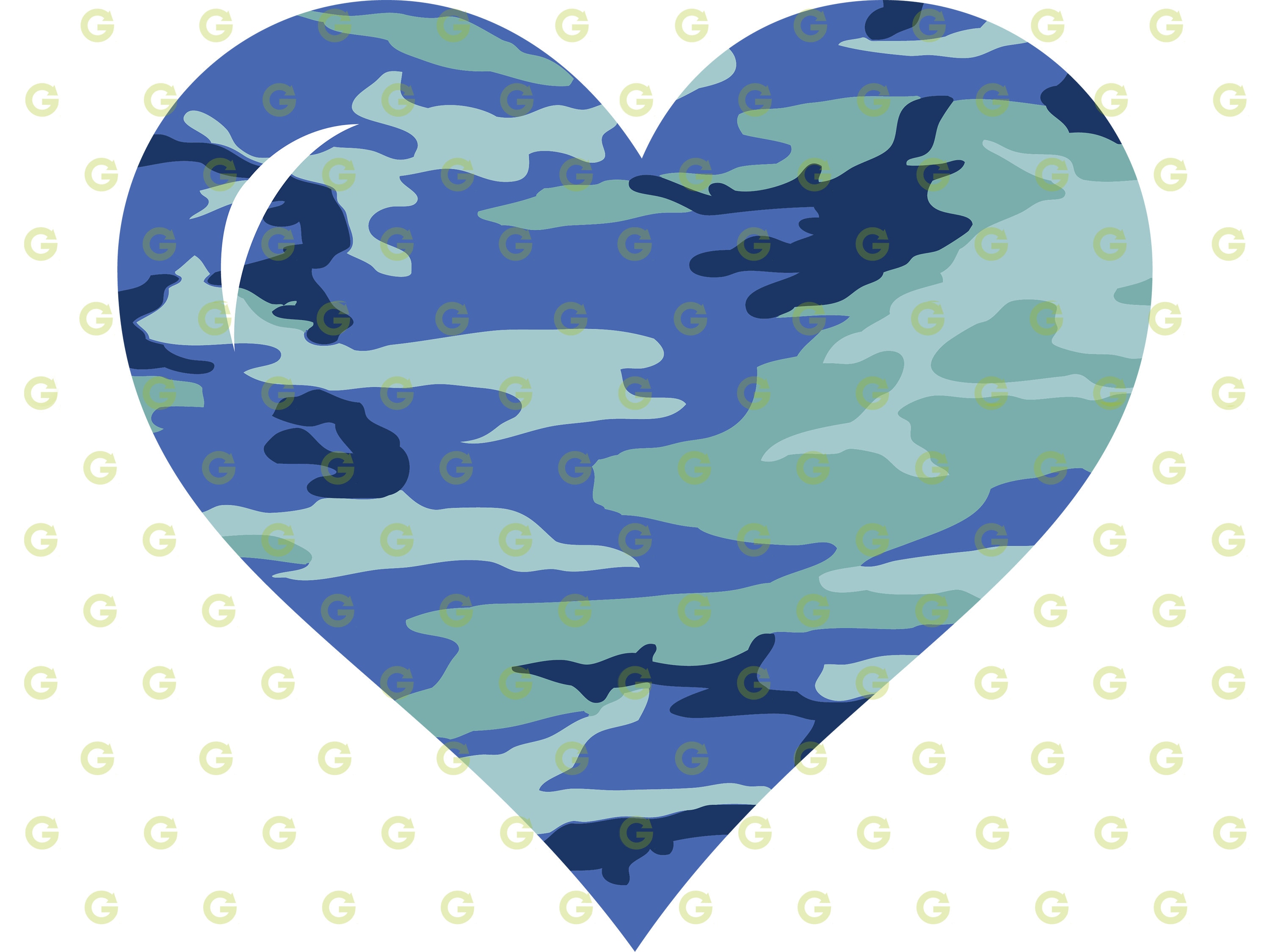 Heart SVG SVG Bundle Love Svg Camouflage SVG Camo Svg - Etsy
