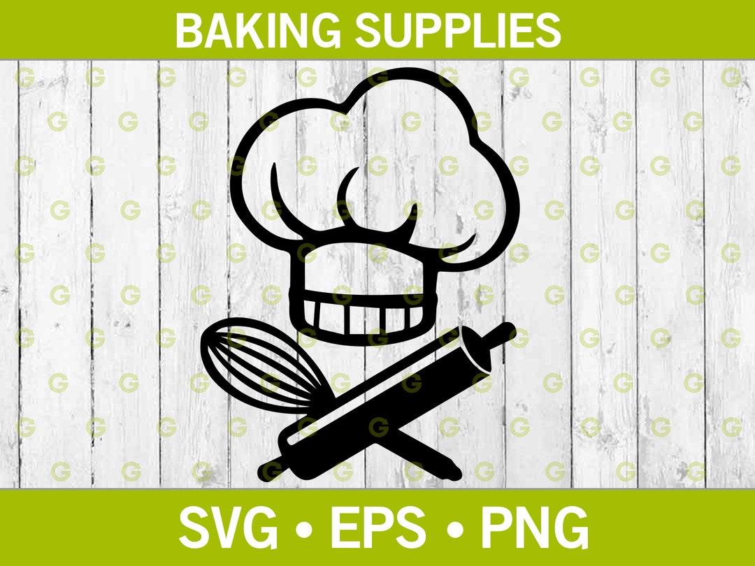 Chef Hat and Baking Utensils Svg, Food Svg, Cooking Svg, Chef Svg ...