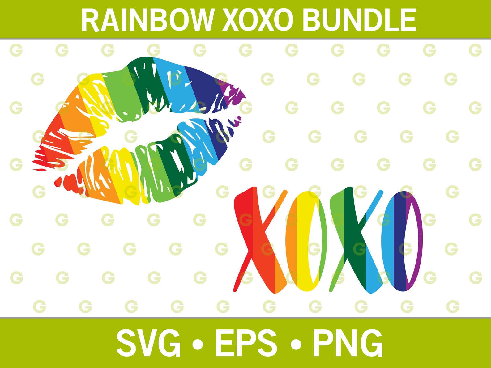 Rainbow Kisses and Hugs SVG Bundle Rainbow Svg Pride Svg - Etsy
