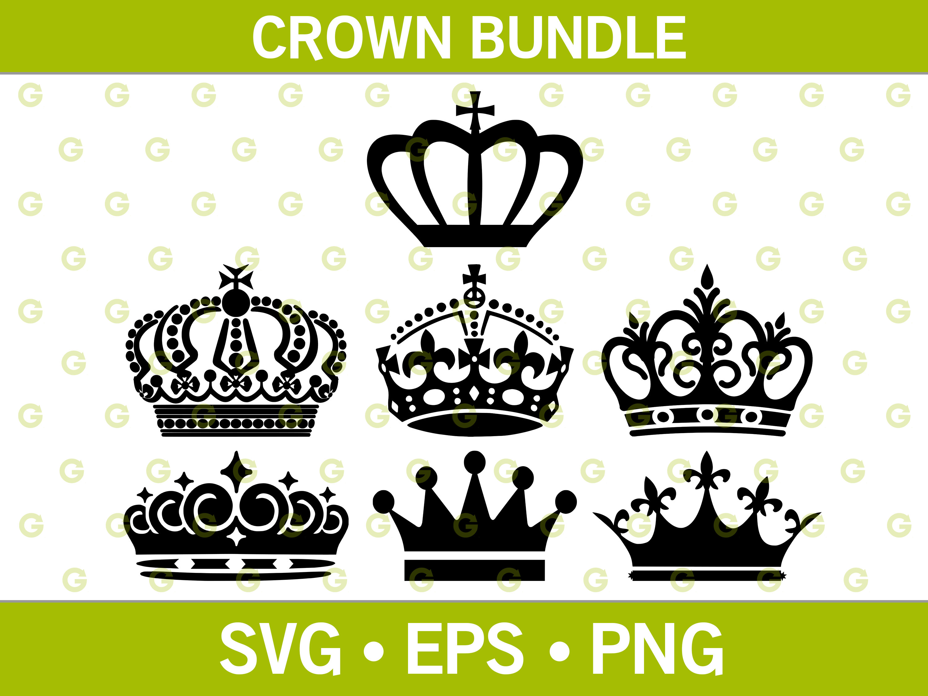 7, Crown SVG, SVG Bundle, King SVG, Queen Svg, Royalty Svg, Tiara Svg ...