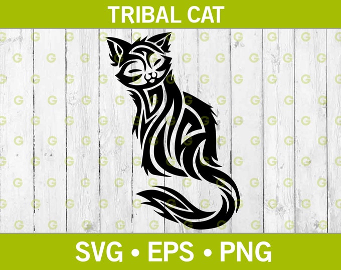 Tribal Kitten SVG Bundle, Tribal Svg, Animal Svg, Tribal Clip Art, Cats ...