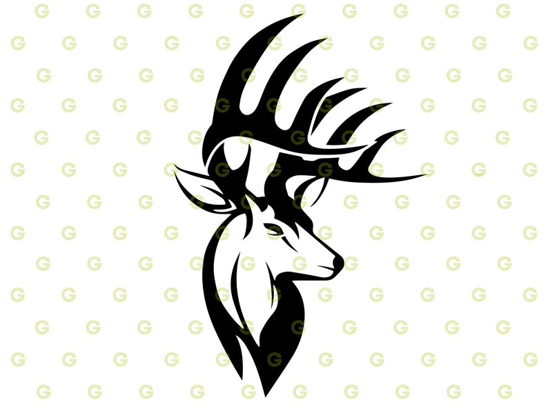 Deer with Rack SVG Hunting SVG Animal Svg Forest Svg Winter | Etsy
