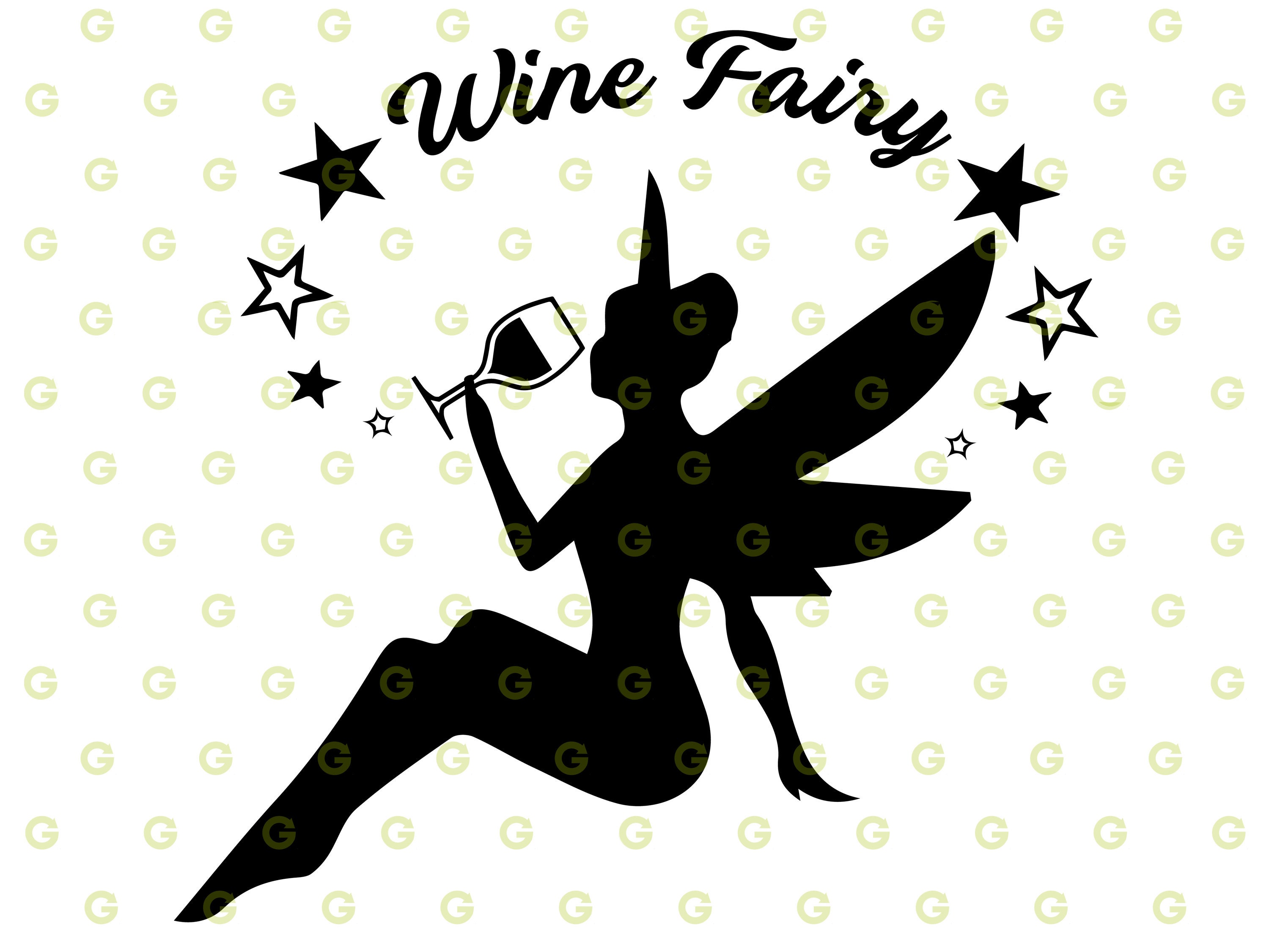 Wine Drinking Fairy SVG Drunk Sprite SVG Wine Drinking Svg | Etsy Canada