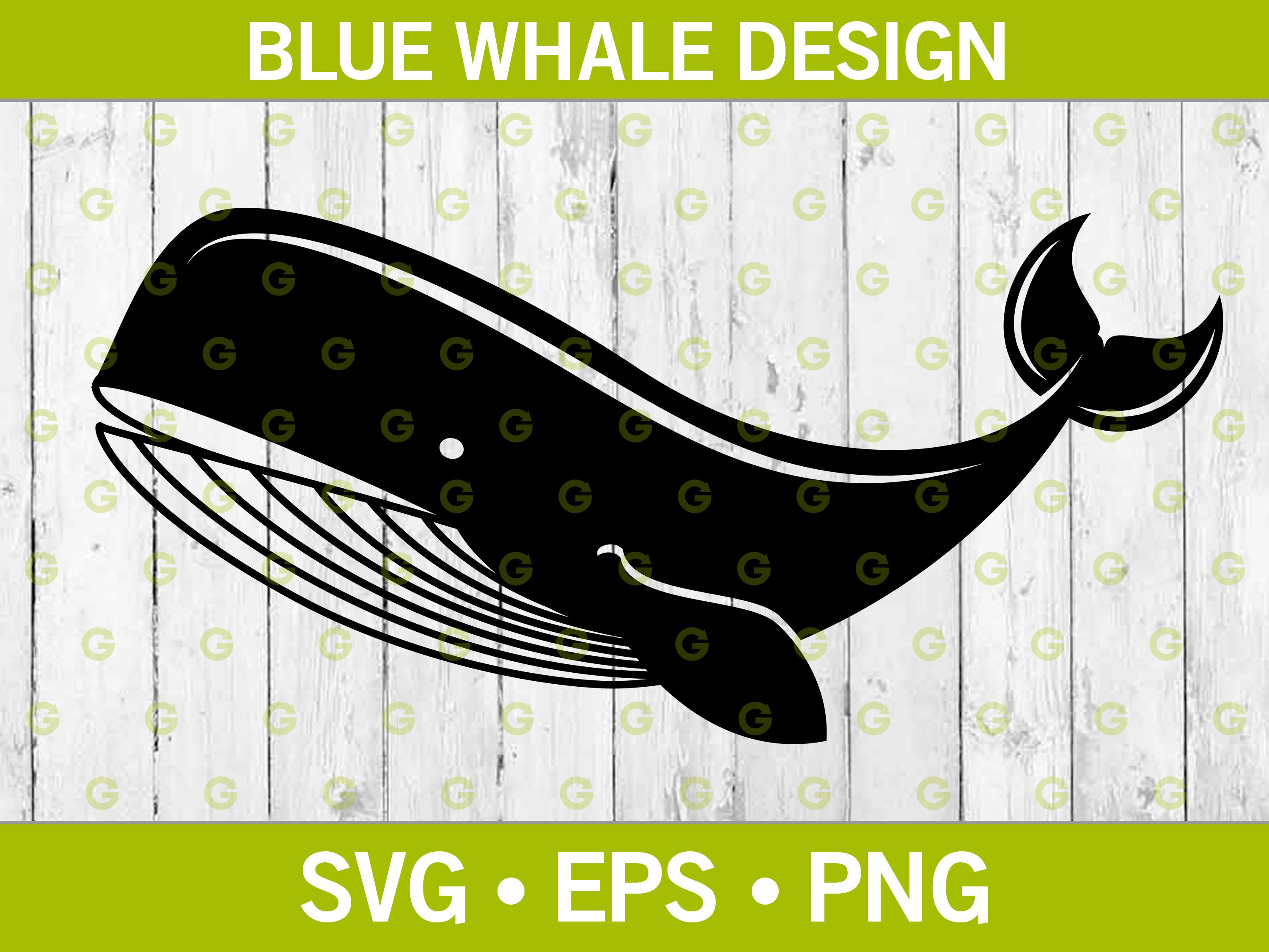 Blue Ocean Whale SVG Sea Creature Svg Wild Animal Svg Whale | Etsy