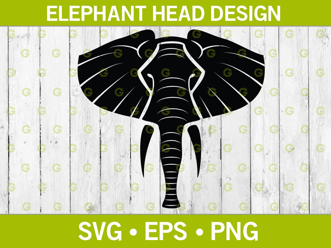 Elephant Head SVG, Animal SVG, Trunk Svg, Tusks Svg, Mammoth Svg, Ivory ...