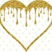 Gold Glitter Dripping Heart SVG Cut File, Drip Heart Svg, Love Heart ...