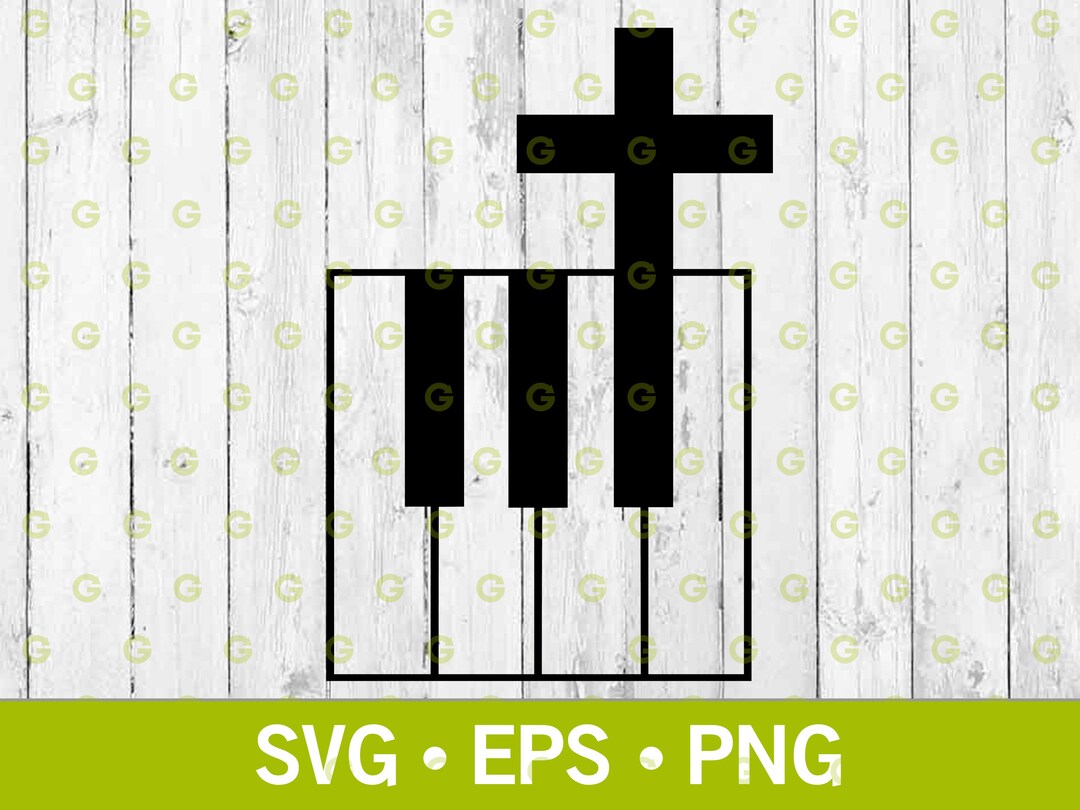 Piano Religious Keyboard Cross Svg, Music Svg, Piano Svg, Spiritual Svg ...