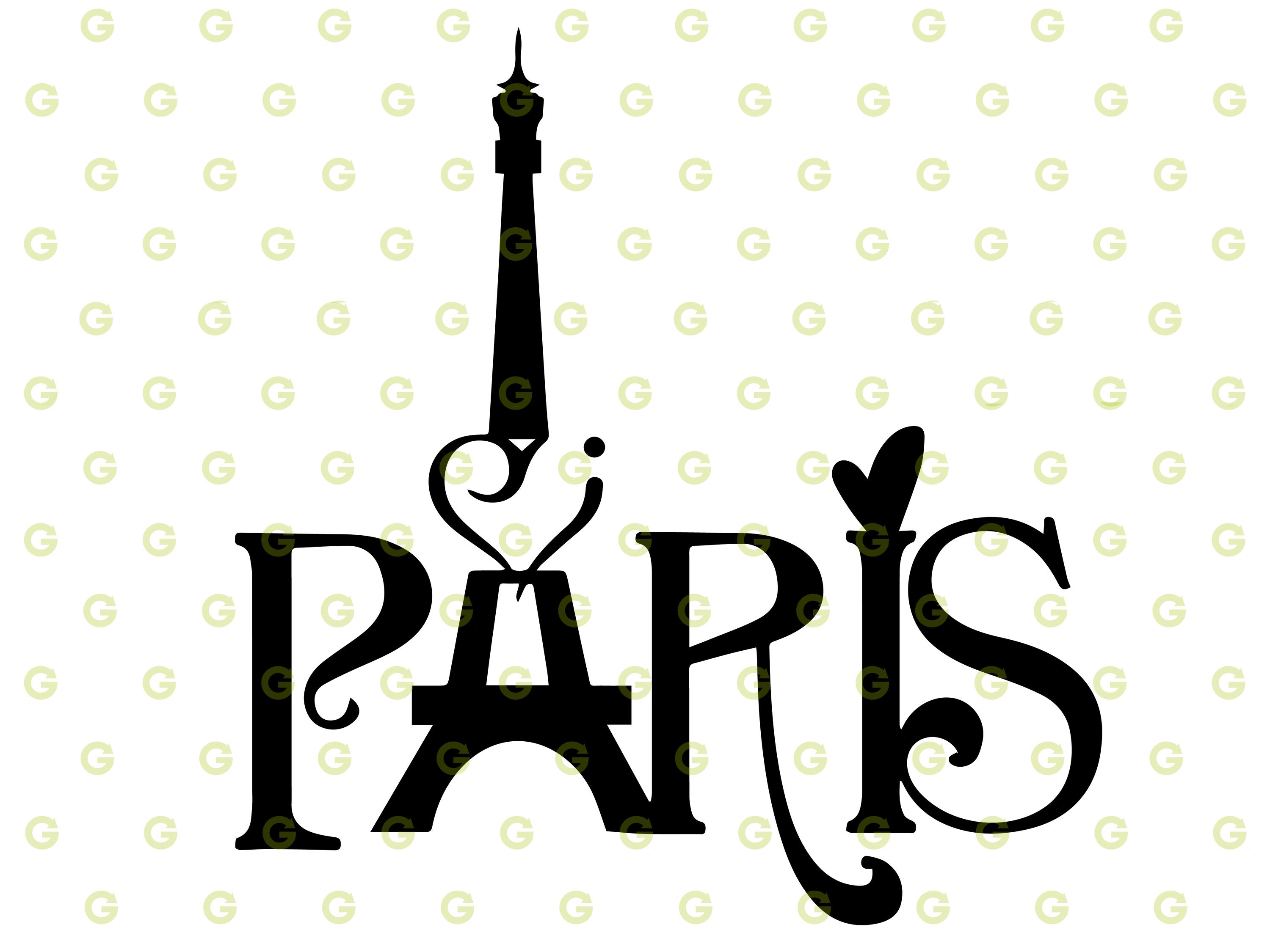 Love Paris SVG Monogram SVG Fashion Monogram Svg Paris Svg | Etsy