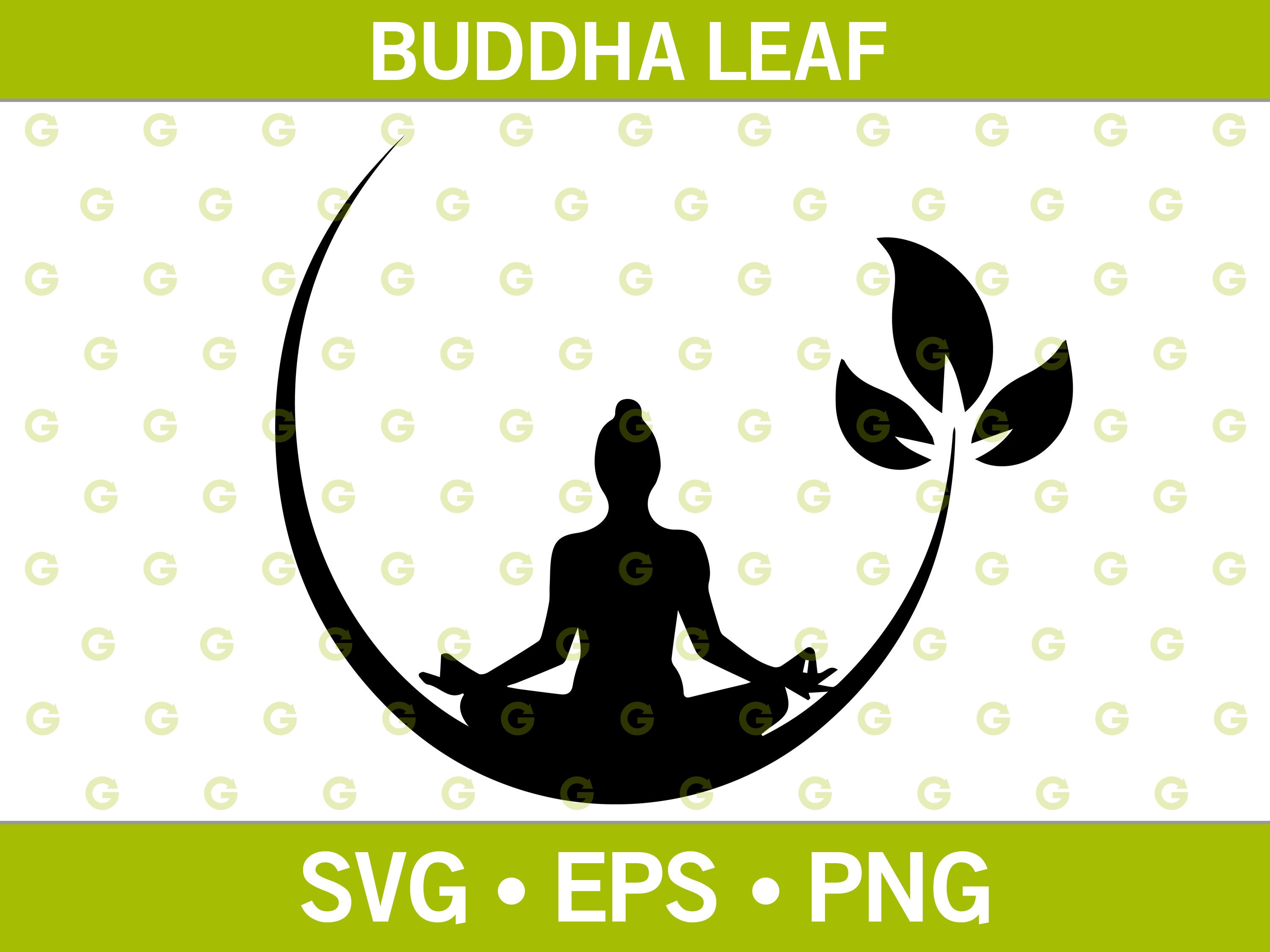 Buddha SVG, Spiritual SVG, Meditation SVG, Yoga Svg, Leaf Svg ...
