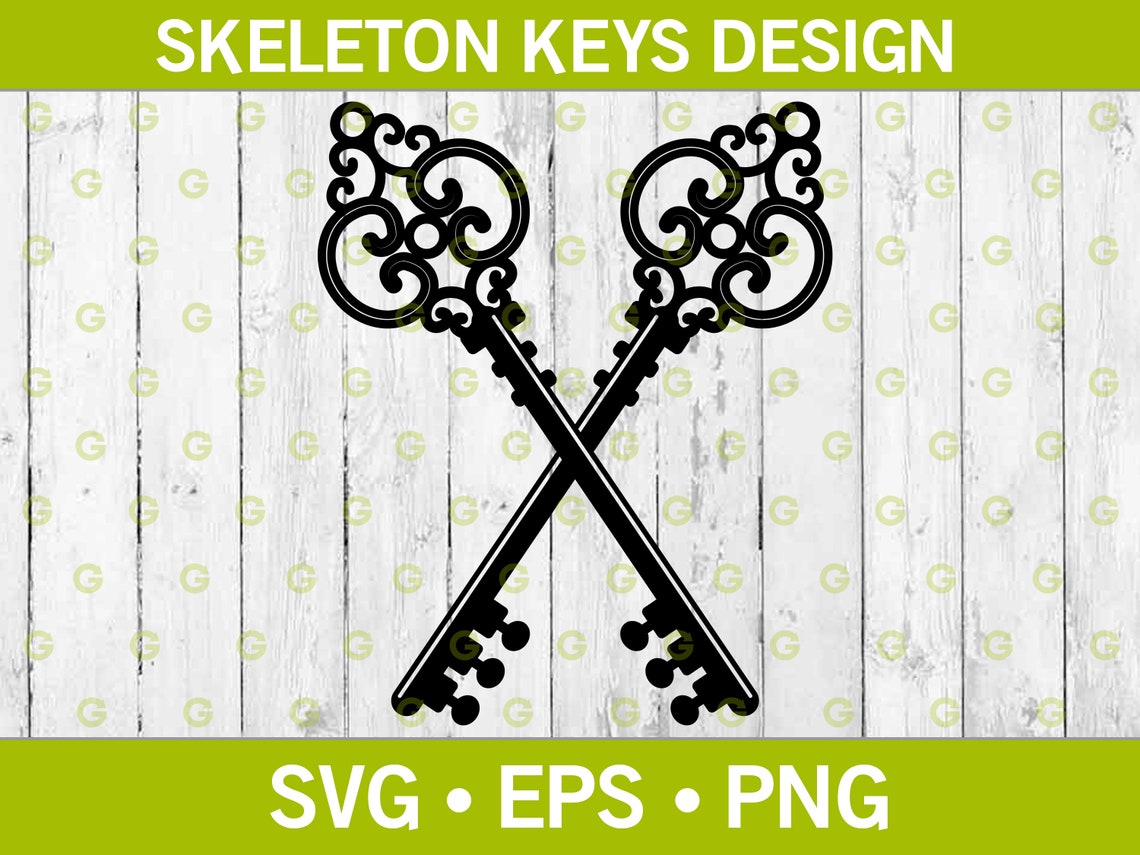 Crossed Skeleton Keys SVG Steampunk Keys SVG Vintage Keys - Etsy