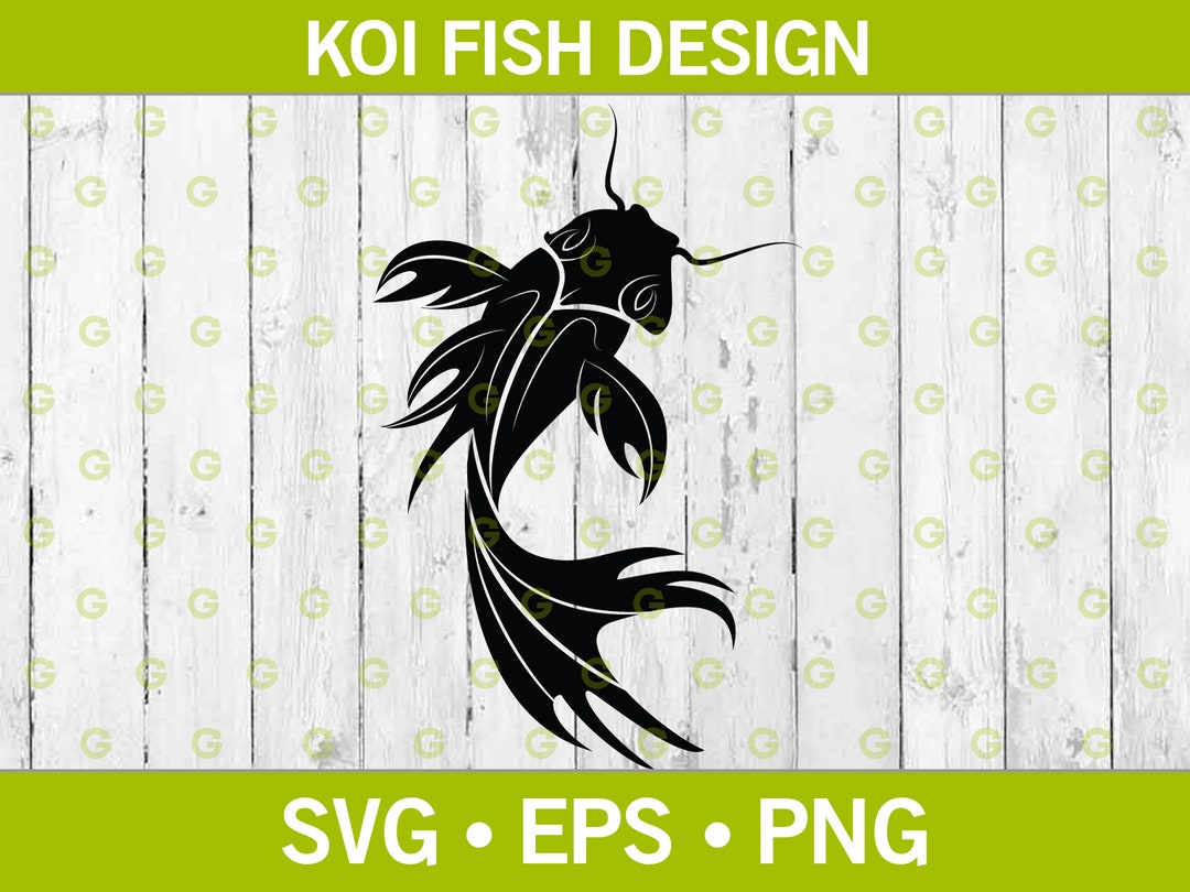 Swimming Koi Fish SVG, Swimming Fish Svg, Koi Fish Cut File, Japanese ...